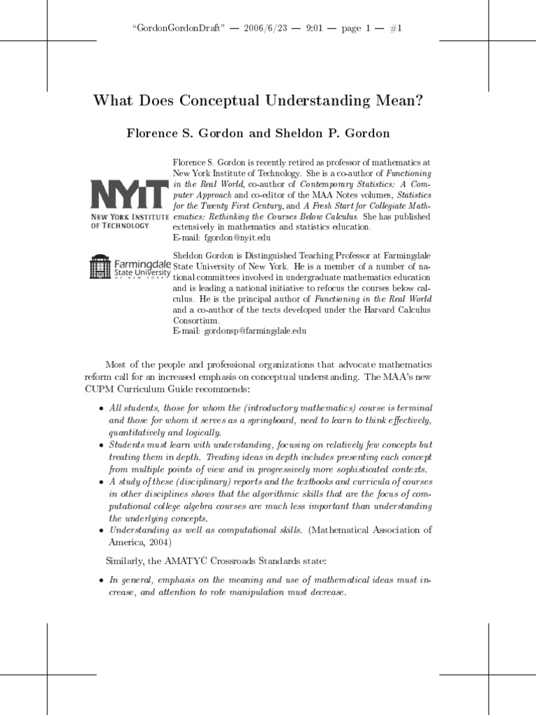Conceptual Understanding | PDF | Sine | Trigonometric Functions