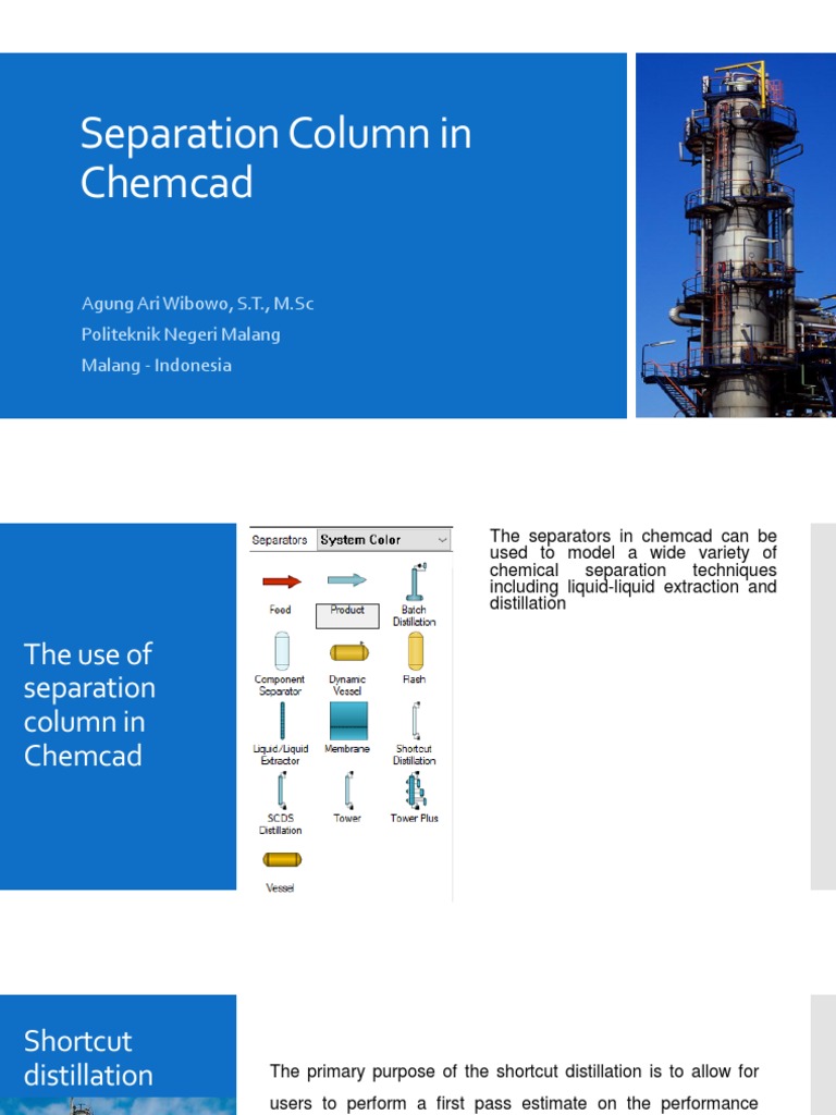 5 Shortcut Distillation Distillation Chemcad | Download Free PDF ...
