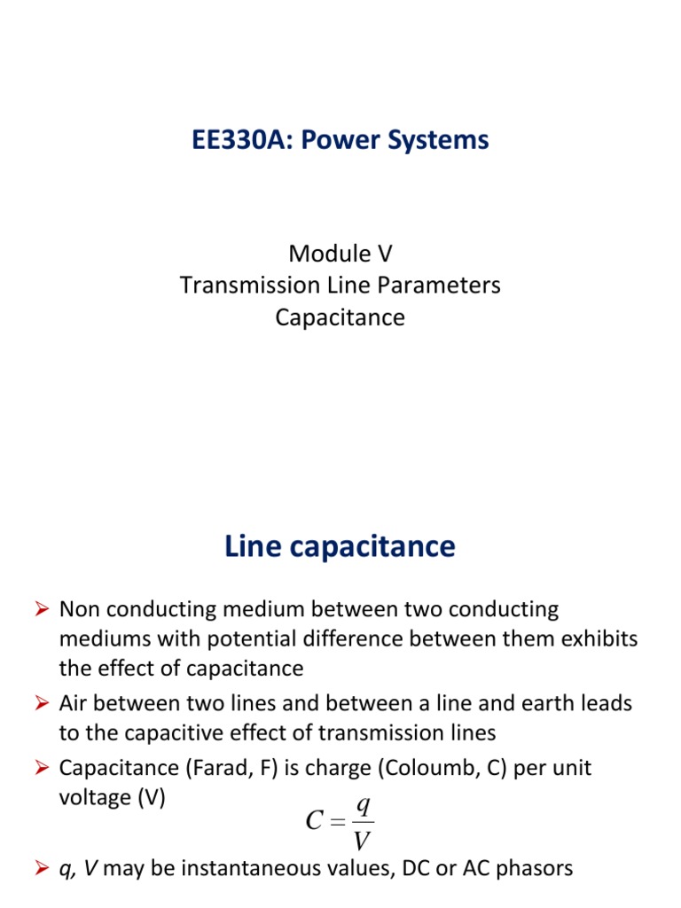 Transmission Line Parametre | PDF | Capacitance | Electric Power ...