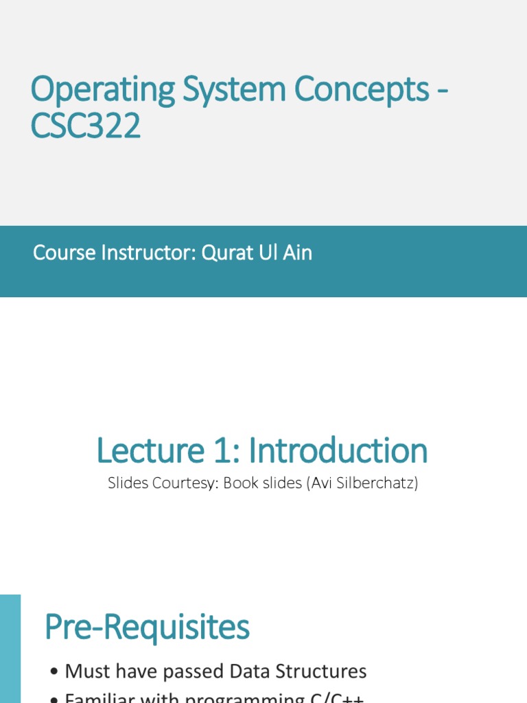 CSC322 - Quratulain - Lecture 1 - Introduction - v1 | PDF | Computer ...