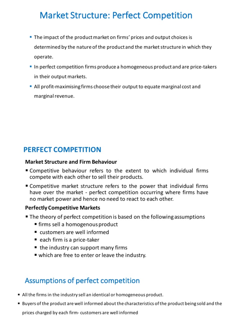 Perfect Competition Explained | PDF | Perfect Competition | Profit ...