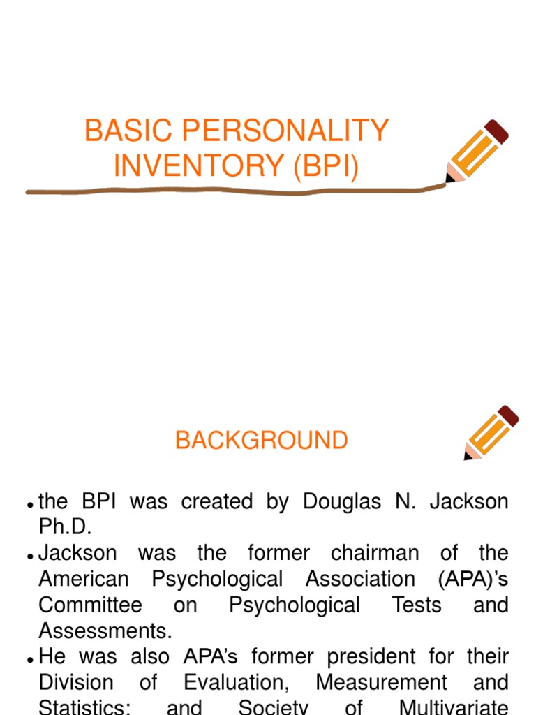 Basic Personality Inventory (Bpi) | Download Free PDF | Psychological ...