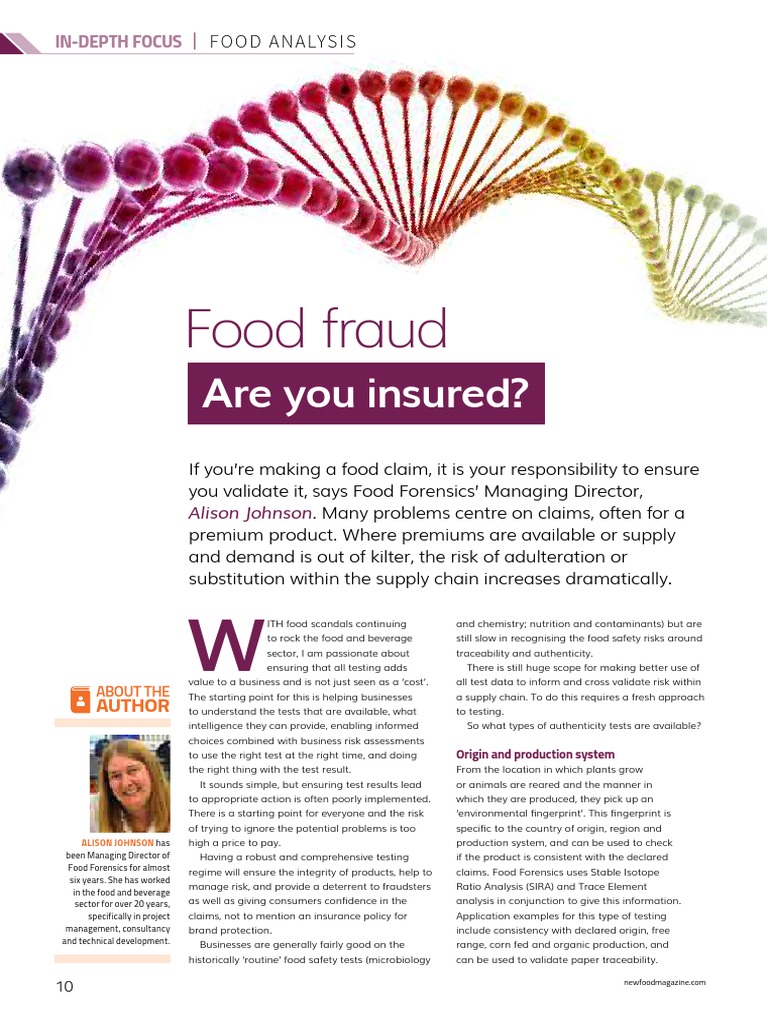 Food Fraud: Are You Insured? | Download Free PDF | Honey | Foods