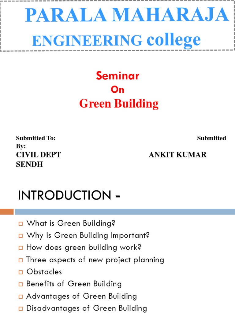 Civil Green Building PPT 12.9 A. K | PDF | Green Building | Sustainable ...