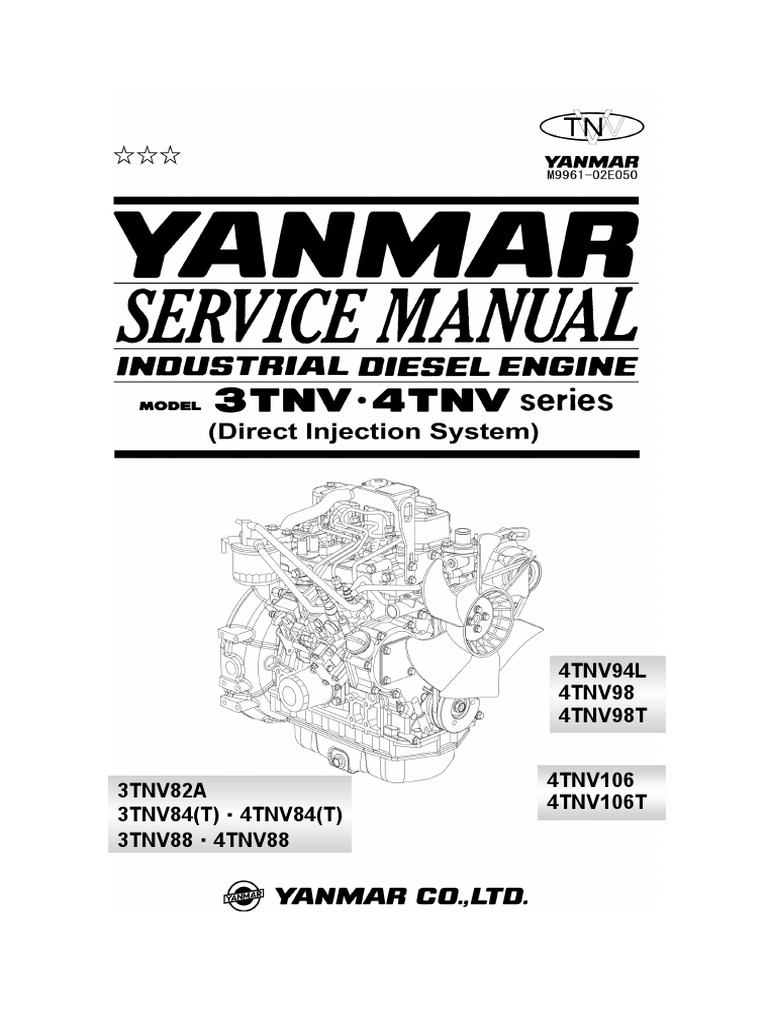 Yanmar Engine Manual | PDF | Diesel Engine | Cylinder (Engine)
