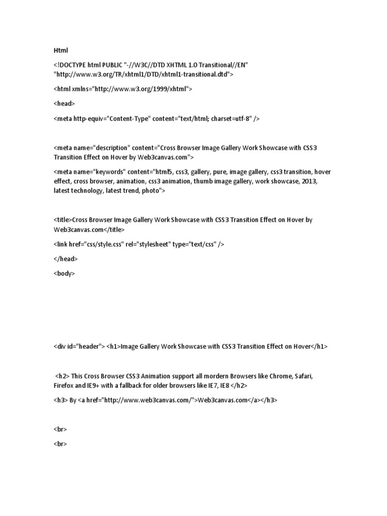 Galería Dinámica para Html5 | PDF | Hojas de estilo en cascada | HTML