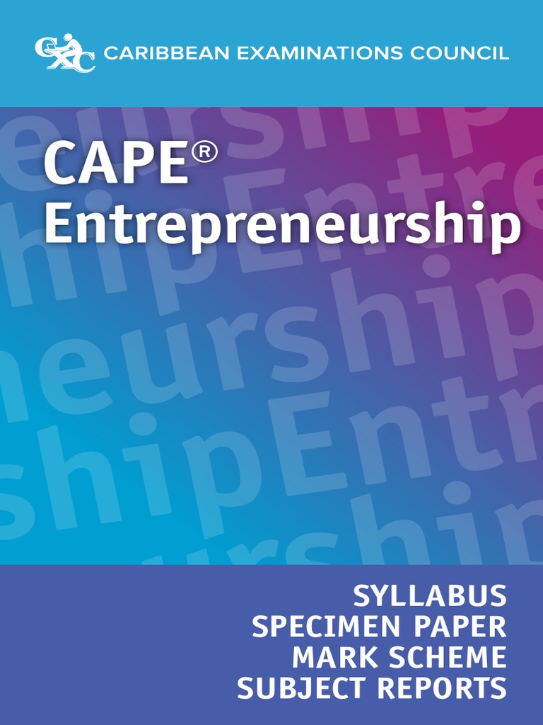 Entrepreneurship Syllabus 2020 | PDF | Associate Degree | Entrepreneurship