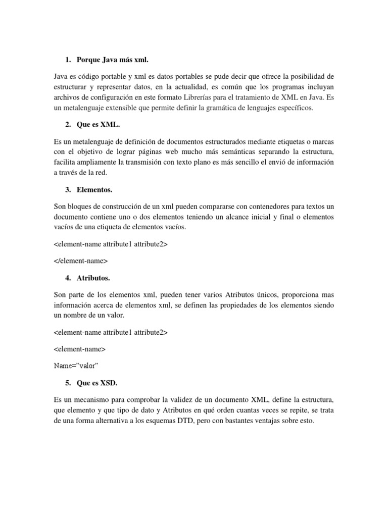 Porque Java Más XML | PDF | Xml | Software