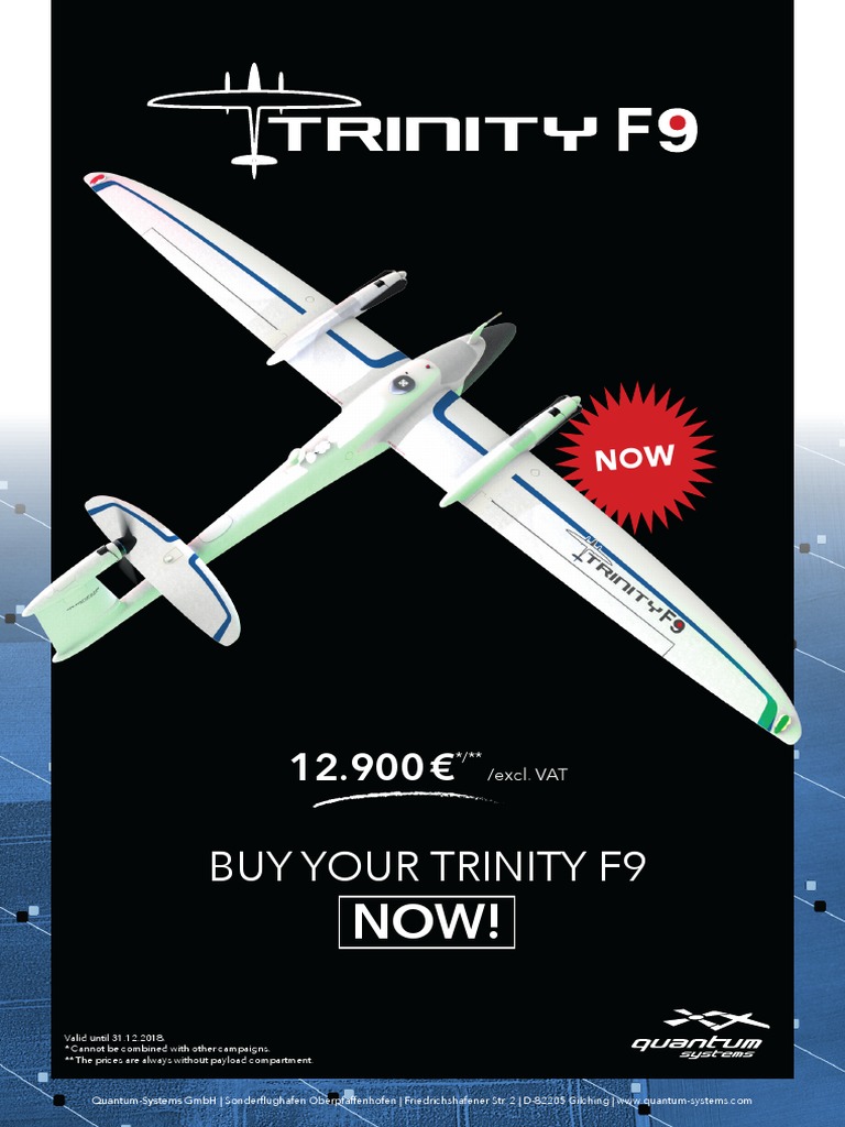 QS Trinity F9 Intergeo 2018 Flyer NZ | PDF | Unmanned Aerial Vehicle ...