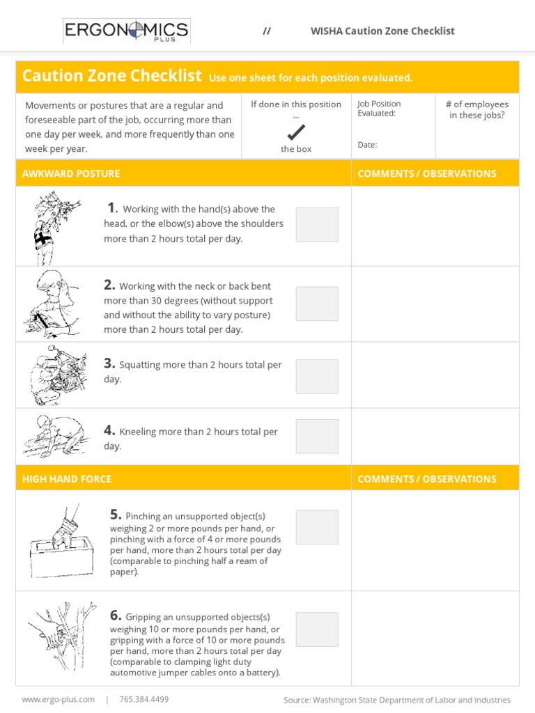 Wisha Caution Zone Checklist | PDF | Sports