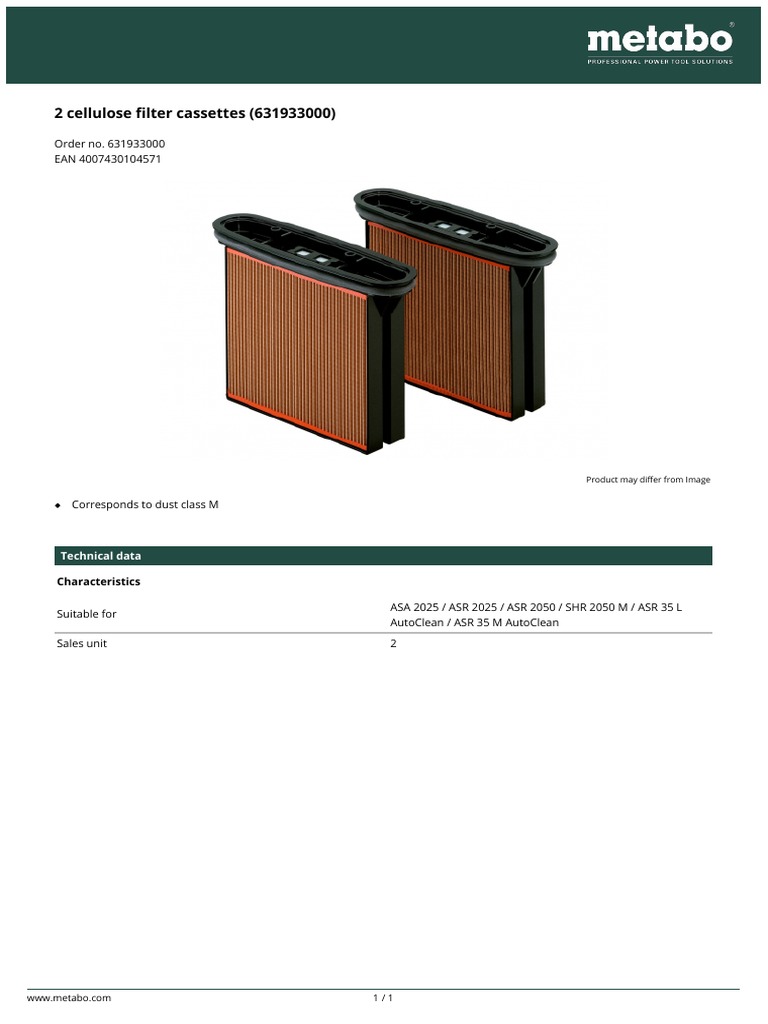 Cellulose Filter Cassettes Order 631933000 | PDF