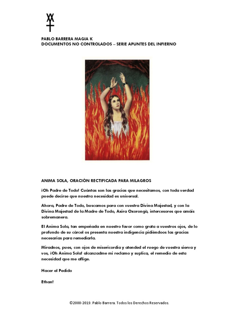 Anima Sola Oracion | PDF