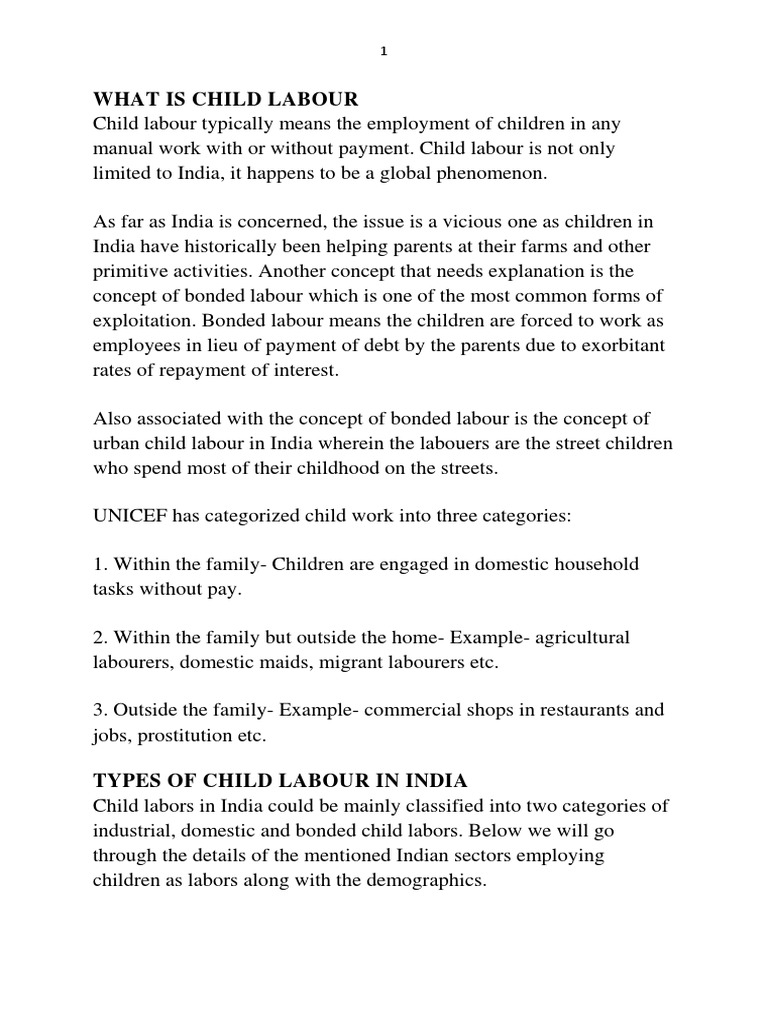Chaild Labour in India | PDF | Child Labour | Employment