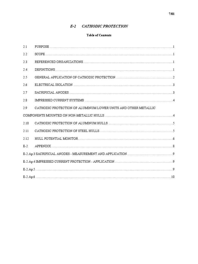 E-2 Cathodic Protection | PDF | Anode | Corrosion