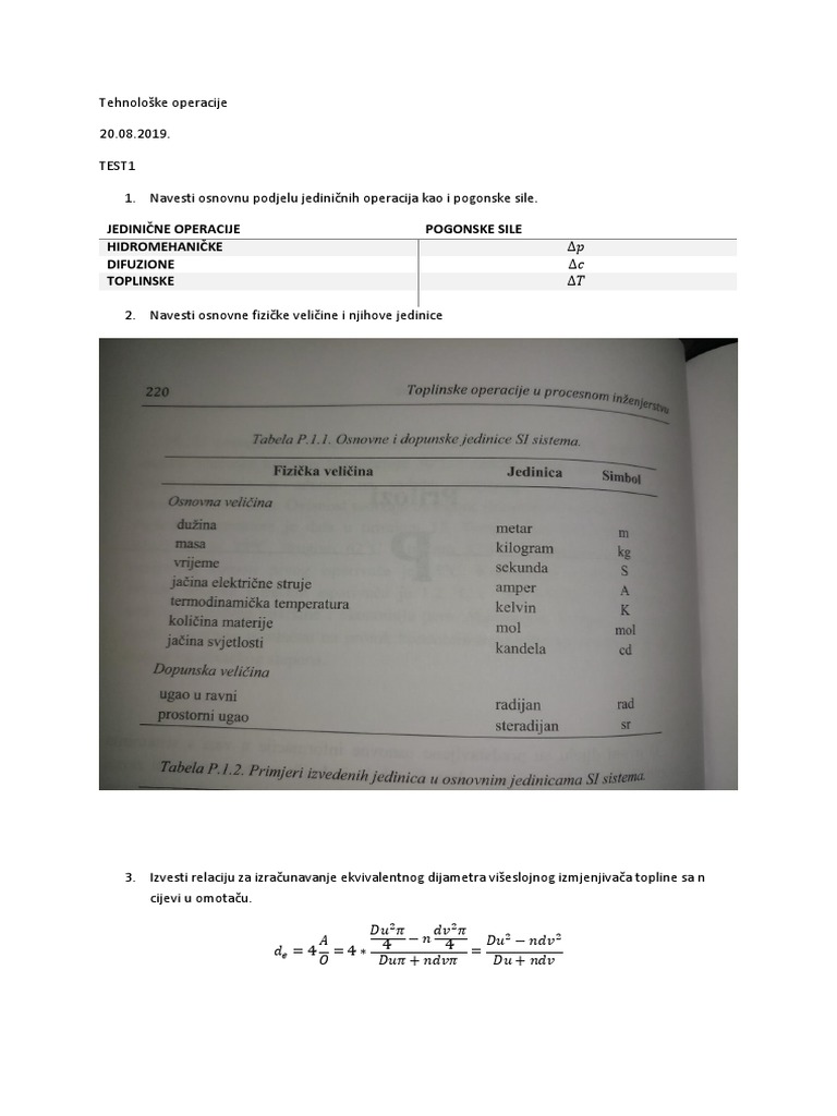 Tehnološke Operacije | PDF