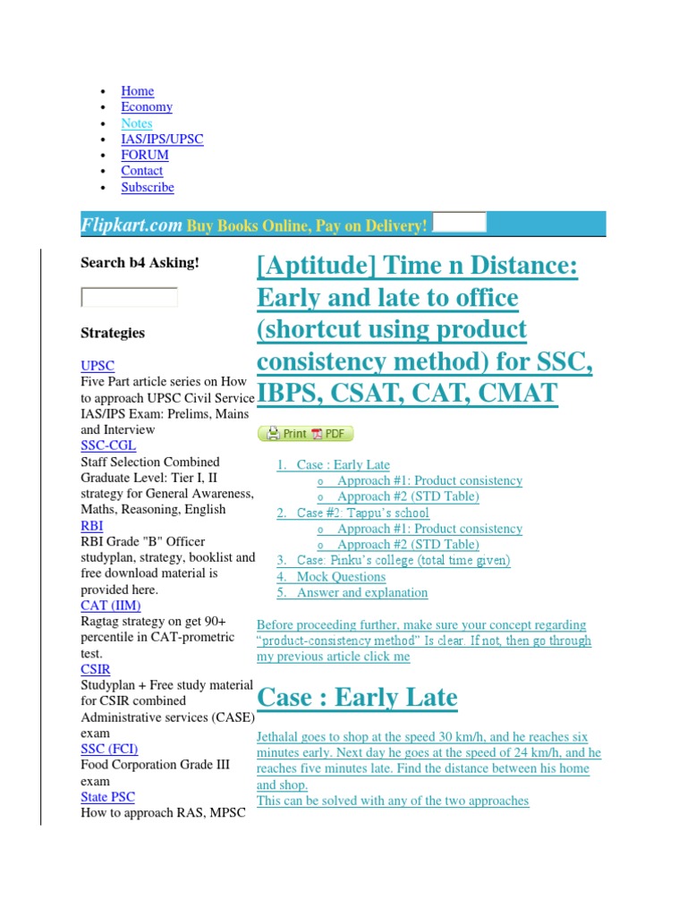 Early and Late Arrival in Distance Problems | PDF | Speed | Time