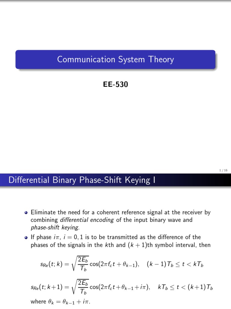 DBPSK and MSK | PDF | Information And Communications Technology | Telecommunications