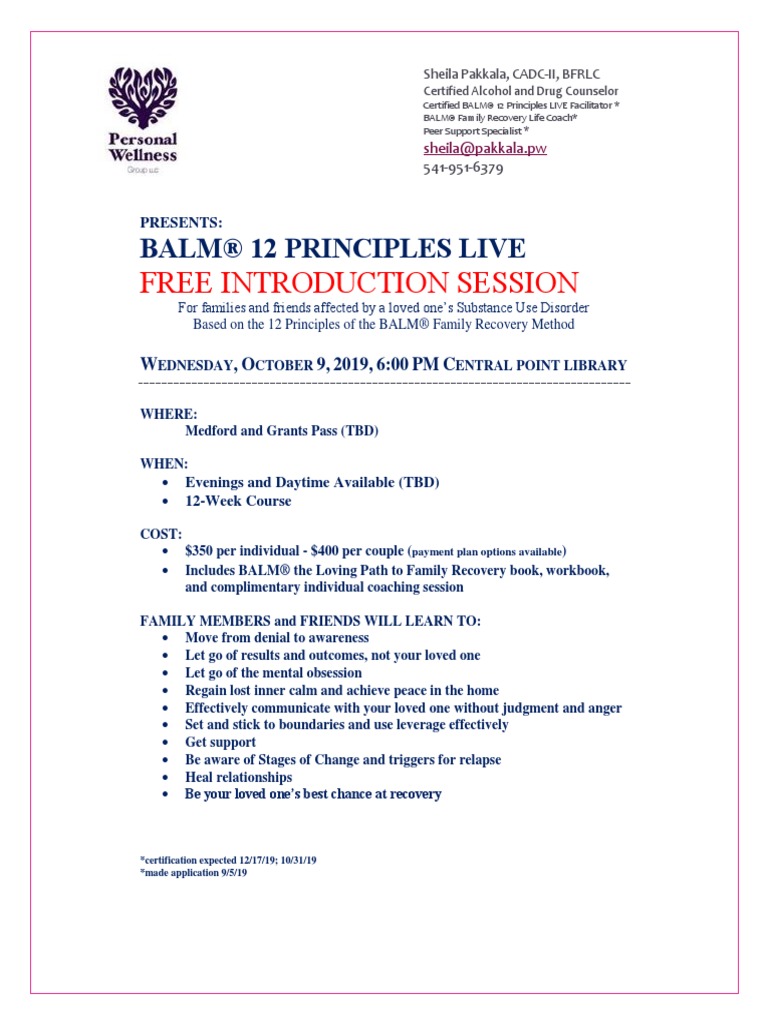 12 principles live flyer