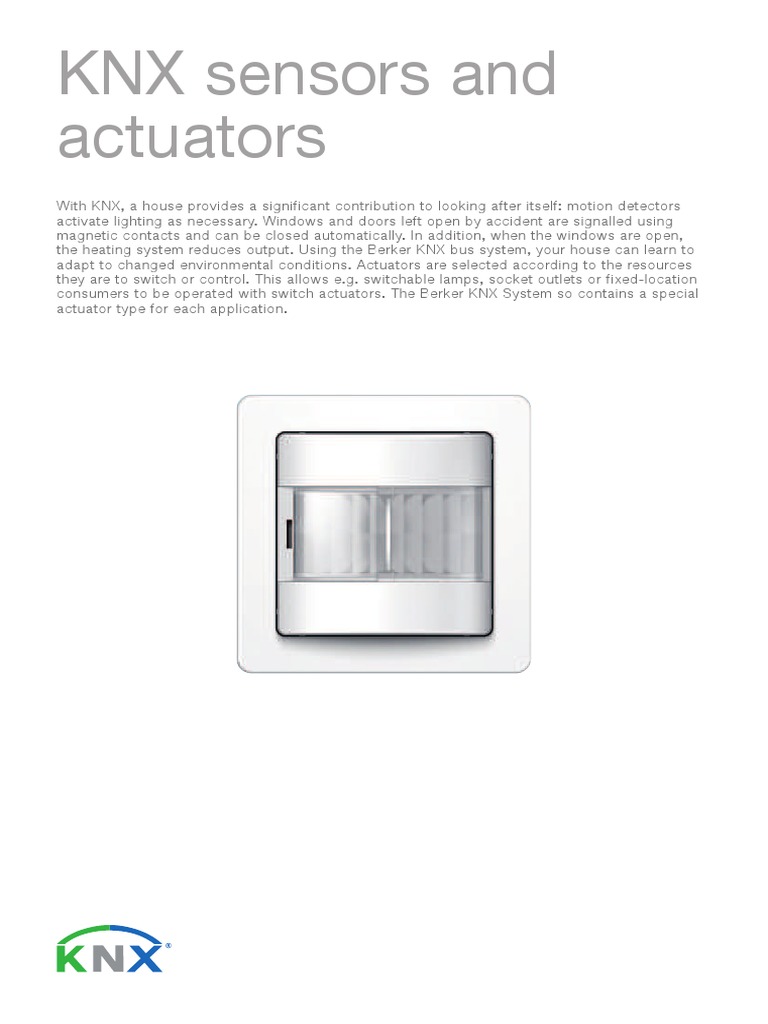 KNX Sensors & Actuators | PDF | Sensor | Lighting