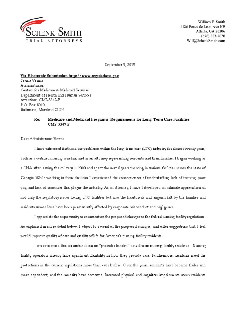 Letter To CMS | PDF | Nursing Home Care | Antipsychotic