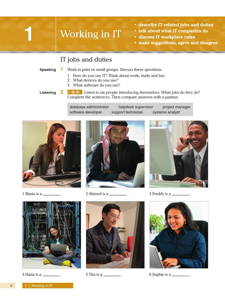 Vocational English IT Level1 | PDF | Question | Password