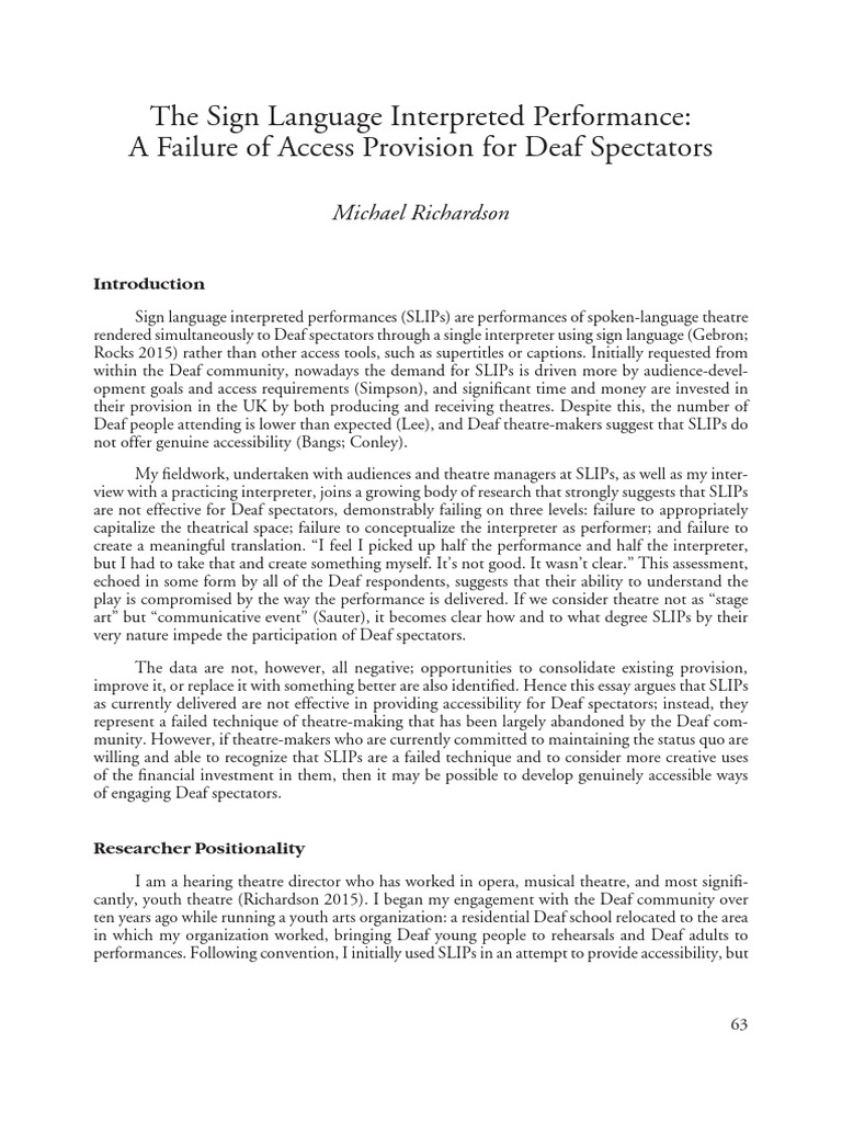 The Sign Language Interpreted | PDF | Sign Language | Language ...