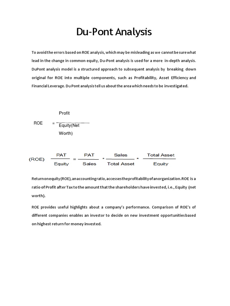 Du Pont Analysis of Ashok Leyland | PDF