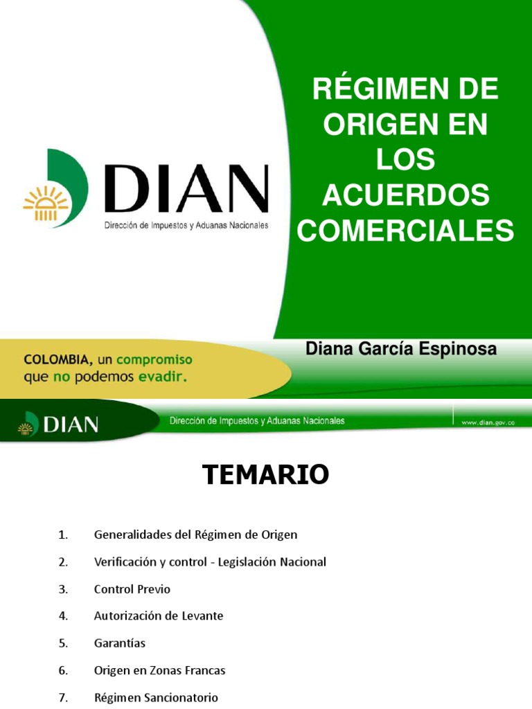 Certificado de Origen - Dian PDF | aduana | Comercio