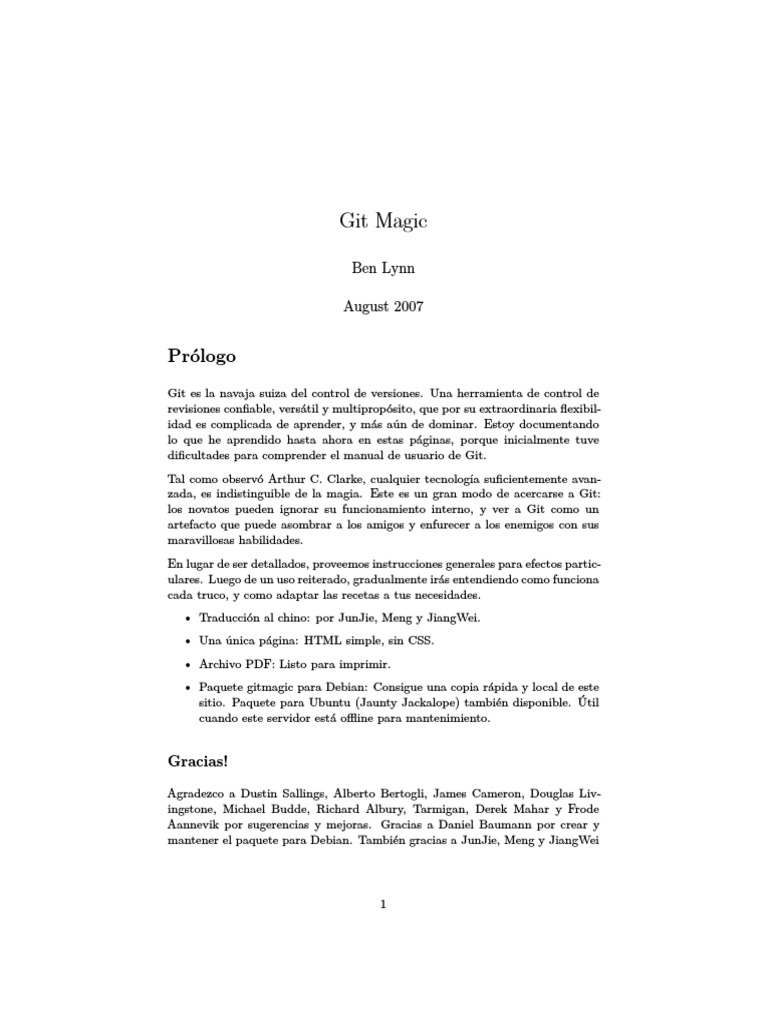 Git Magic | PDF | Control de versiones | Archivo de computadora