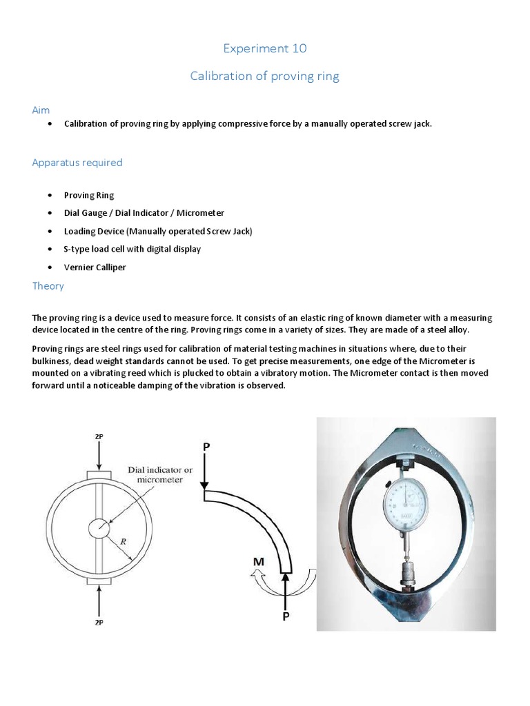 Proving Ring Calibration Experiment | PDF | Applied And ...