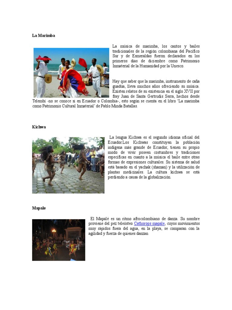 La Marimba | PDF | Folklore | Ecuador