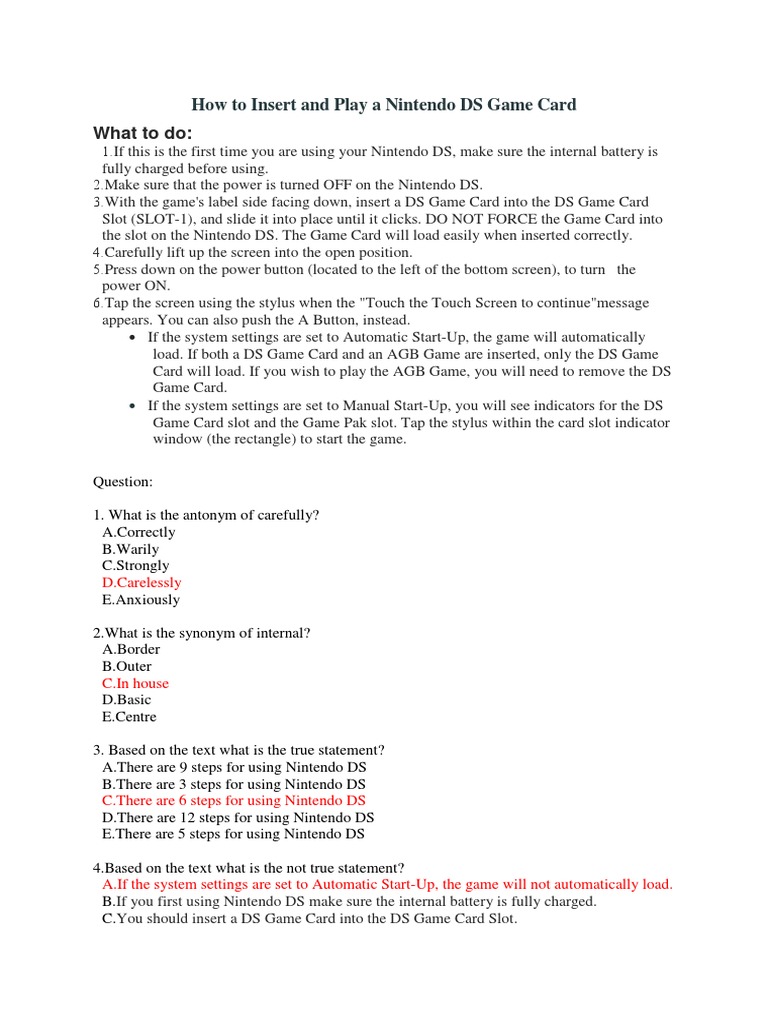 Soal Procedure Text | PDF