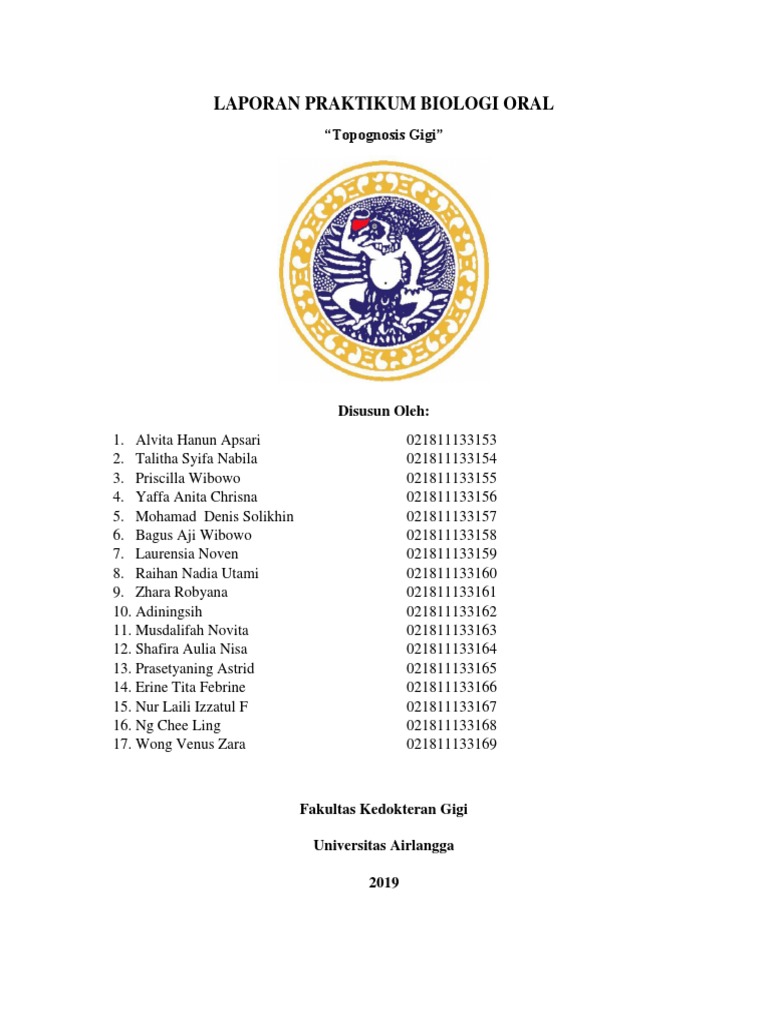 Laporan Praktikum Topognosis Gigi | PDF | Pengembangan Diri