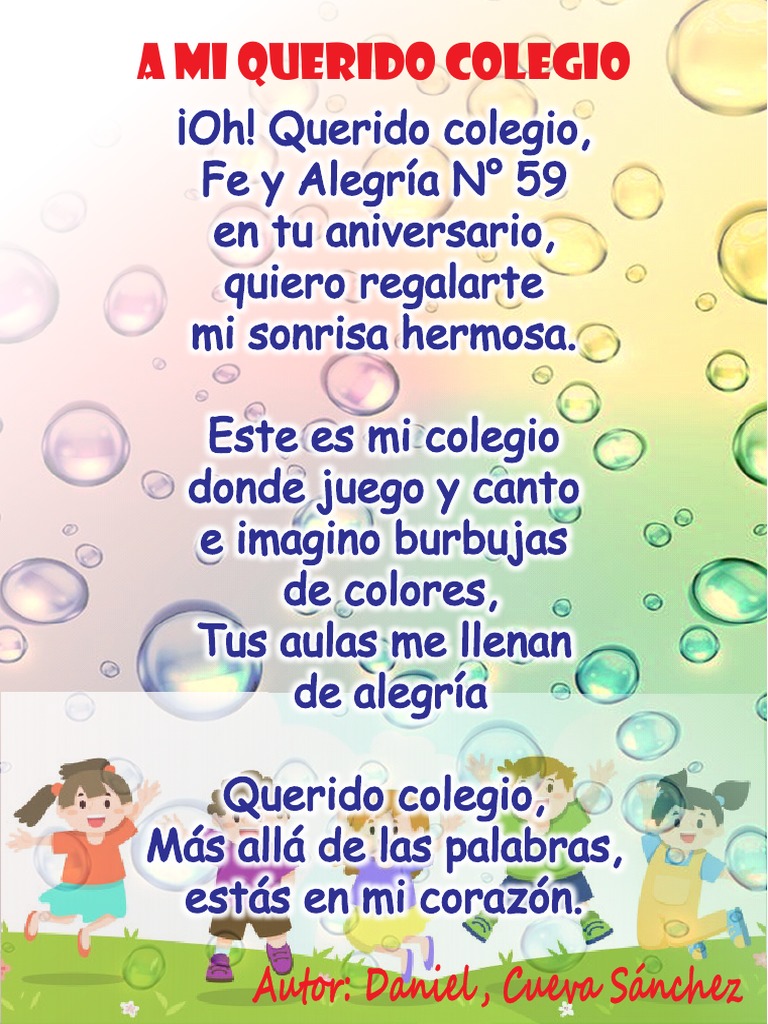 Poema A Mi Colegio | PDF | Ocio