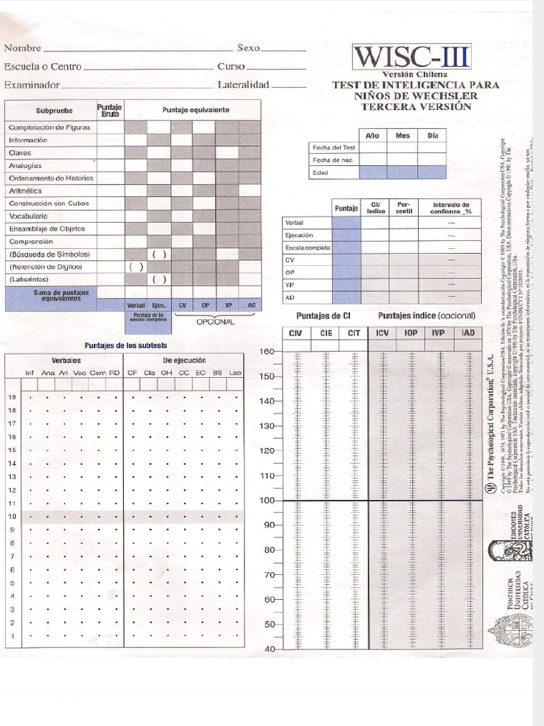 Vdocuments - MX Protocolos Wisc III | PDF