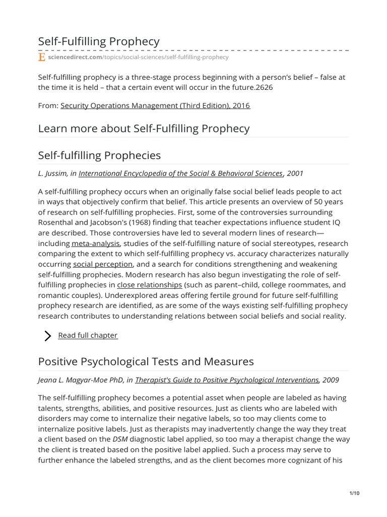 Understanding Self-Fulfilling Prophecy | PDF | Bias | Menopause