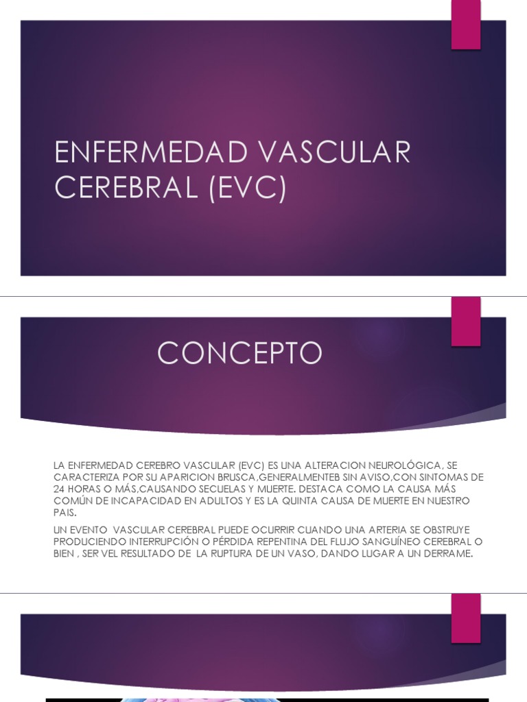 Enfermedad Vascular Cerebral (Evc) | PDF | Carrera | Embolia