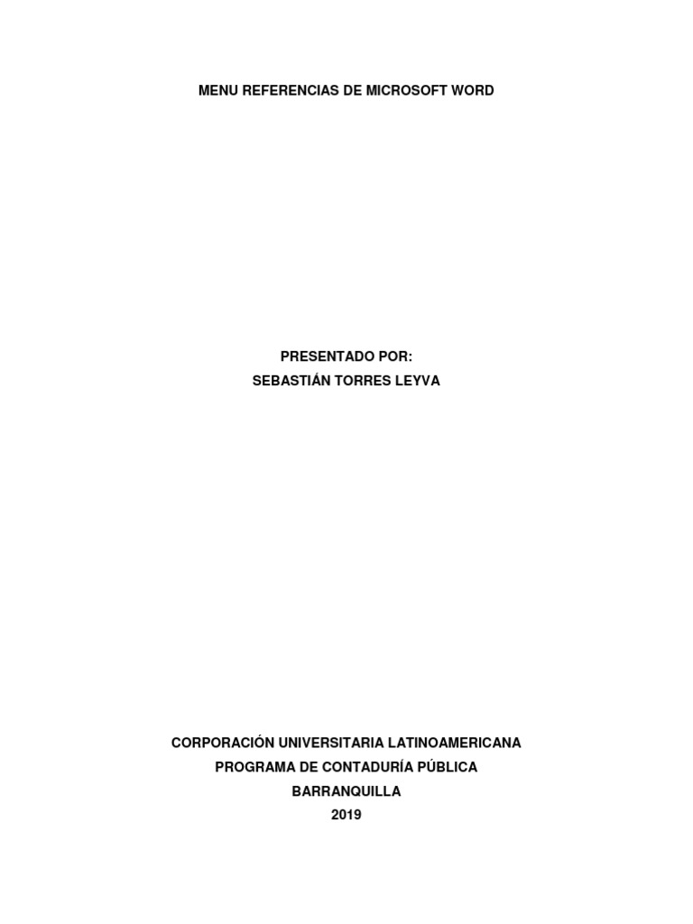 Guía del Menú de Referencias en Word | PDF | Bibliografía | Microsoft Word