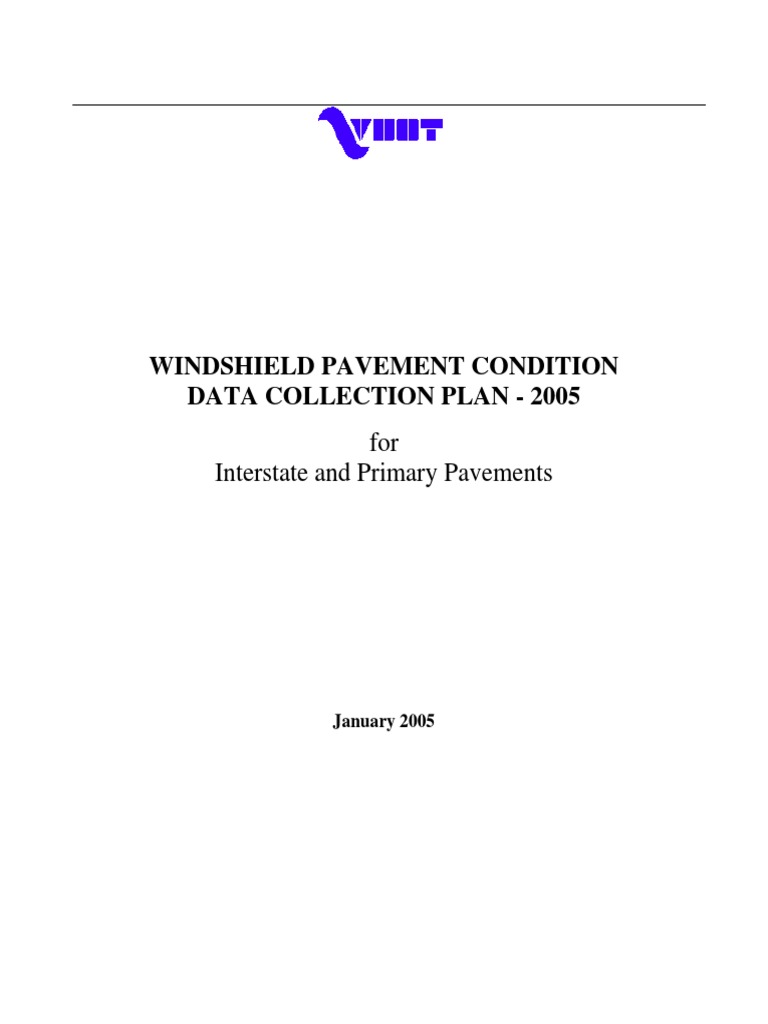 2004 Windshield Plan | PDF | Road Surface | Data Analysis