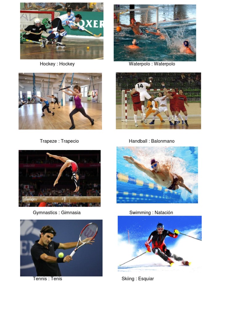 Deportes en Ingles y Español | PDF | Juegos Olímpicos de verano ...