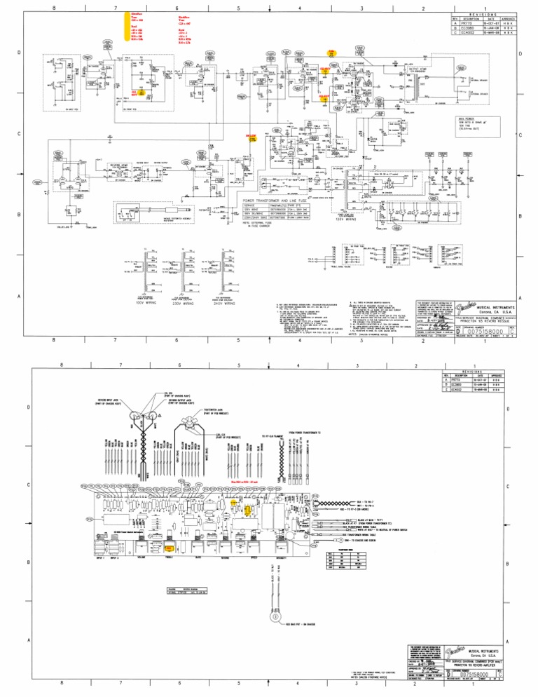 Fender Custom 65 Princeton Reverb Schematic Vs 68 | PDF