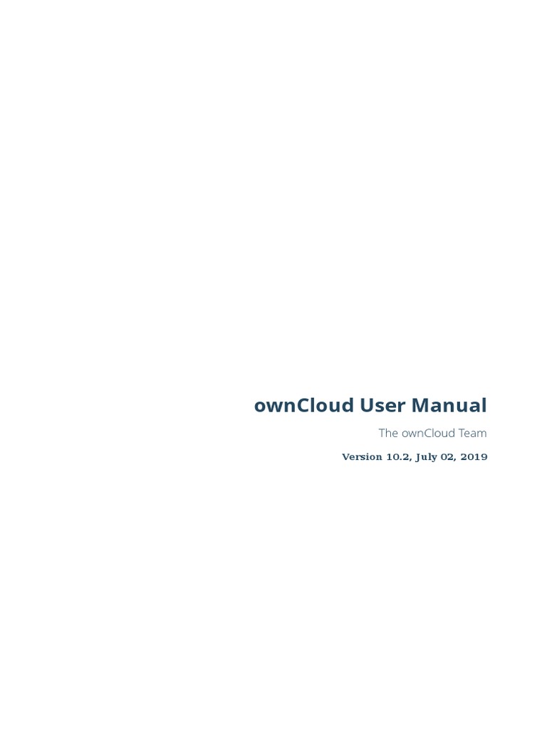 OwnCloud Manual | PDF | Computer File | Transport Layer Security