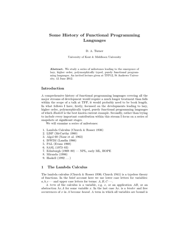 Functional Programming | Download Free PDF | Functional Programming | Subroutine