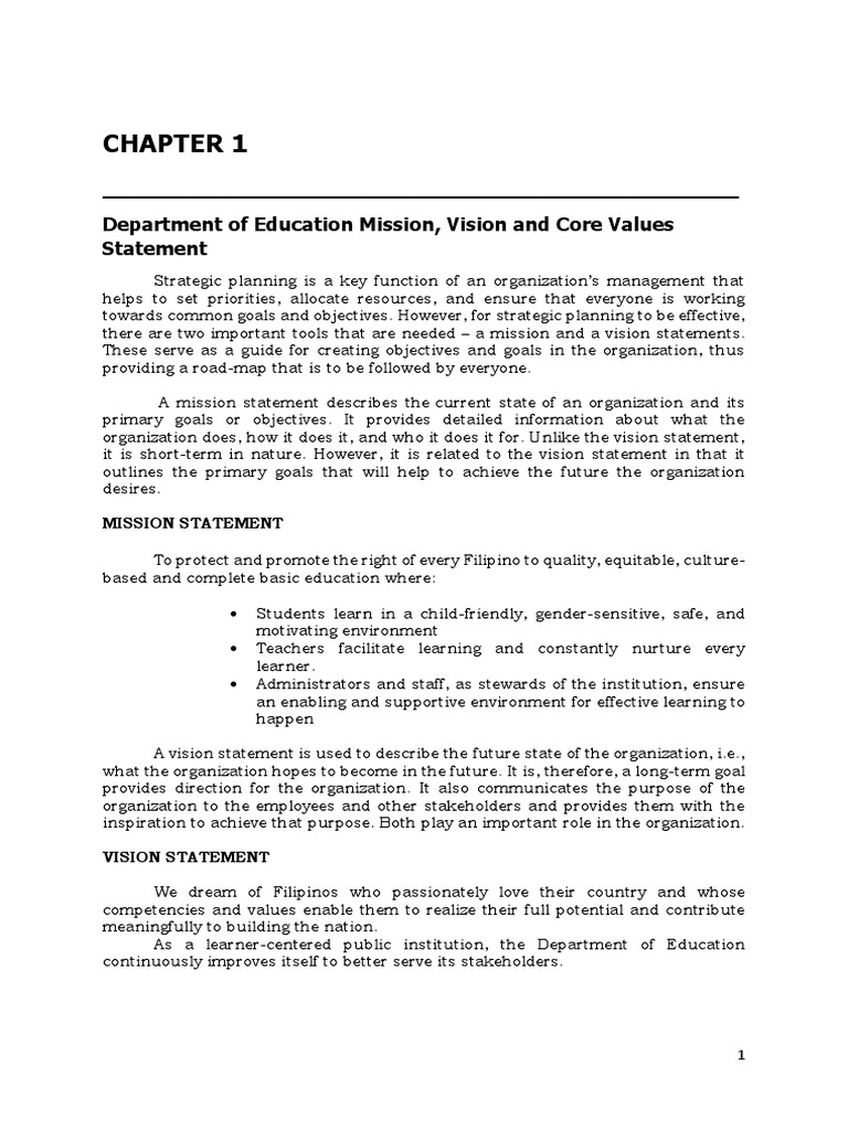 Sip 2 Chapter 1&2 | PDF | Goal | Strategic Planning