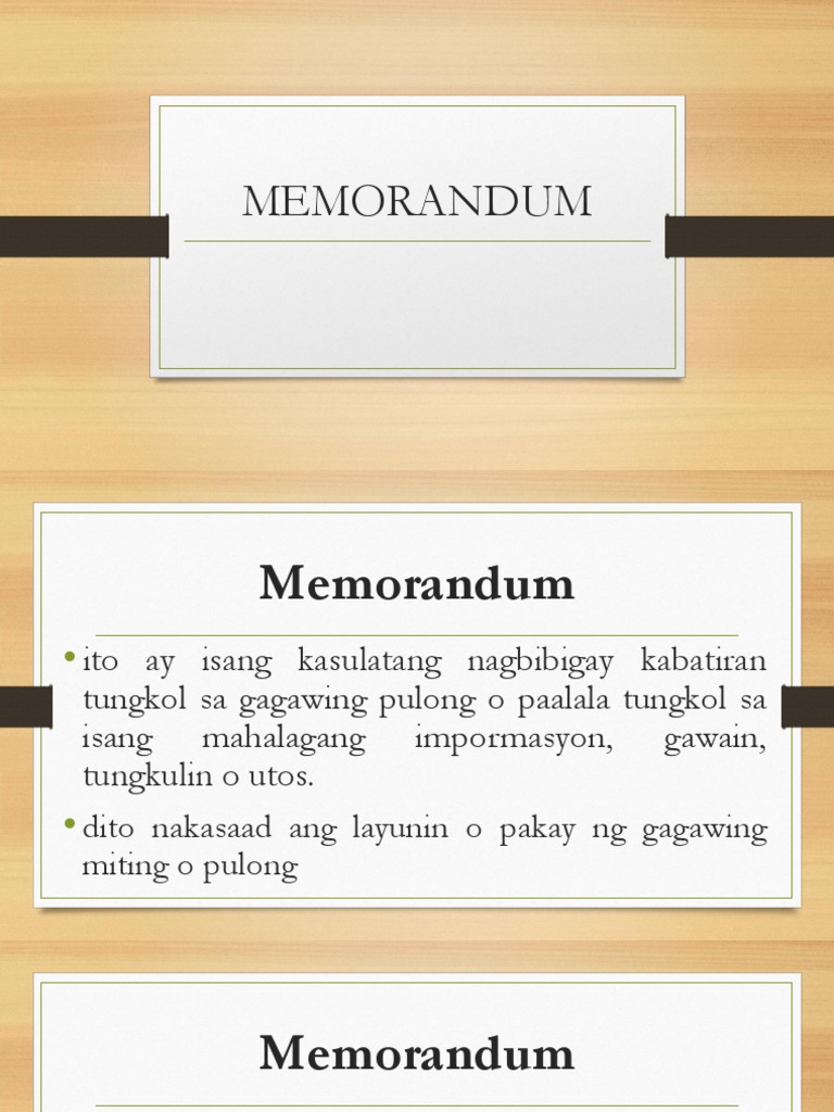 Memorandum-Filipino Sa Piling Larang | PDF