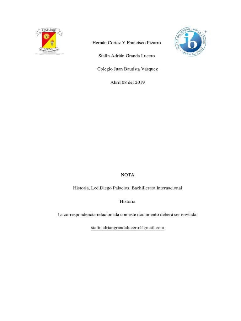 Hernán Cortez Y Francisco Pizarro | PDF | Hernán Cortés | Conquistador