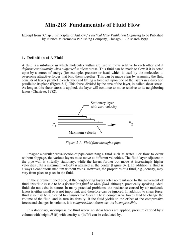 Min-218 Fundamentals of Fluid Flow | Download Free PDF | Fluid Dynamics | Reynolds Number