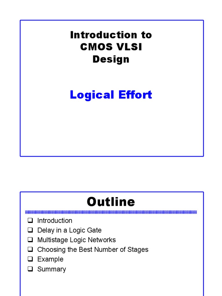 Introduction To Cmos Vlsi Design: Logical Effort | PDF | Digital ...