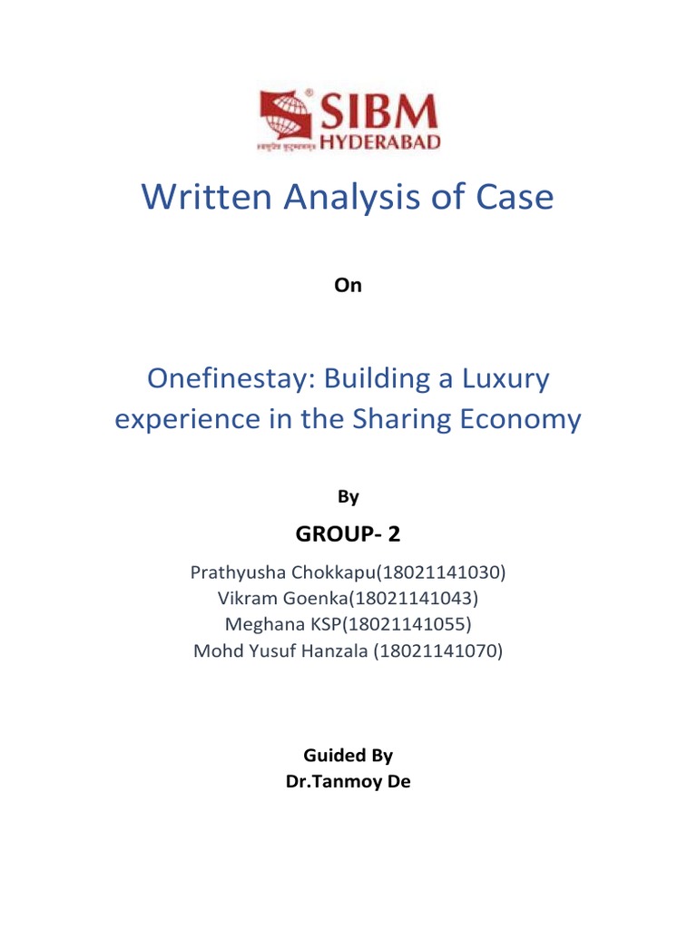 One Fine Stay | Download Free PDF | Brand | Market (Economics)