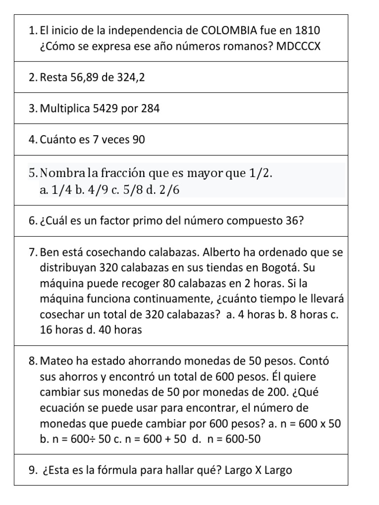 Jeopardy Matematicas | PDF | Enseñanza de matemática